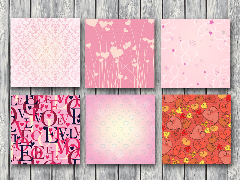 Valentines Love Digital Papers DP106 - Magical Printable