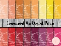 Wave Pattern Digital Papers DP125 - Magical Printable