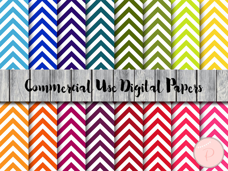 Chevron Digital Papers DP94 - Magical Printable