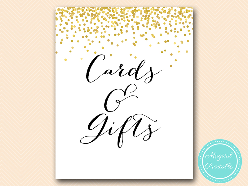 Gold Confetti Sign & Decor Printable - Magical Printable