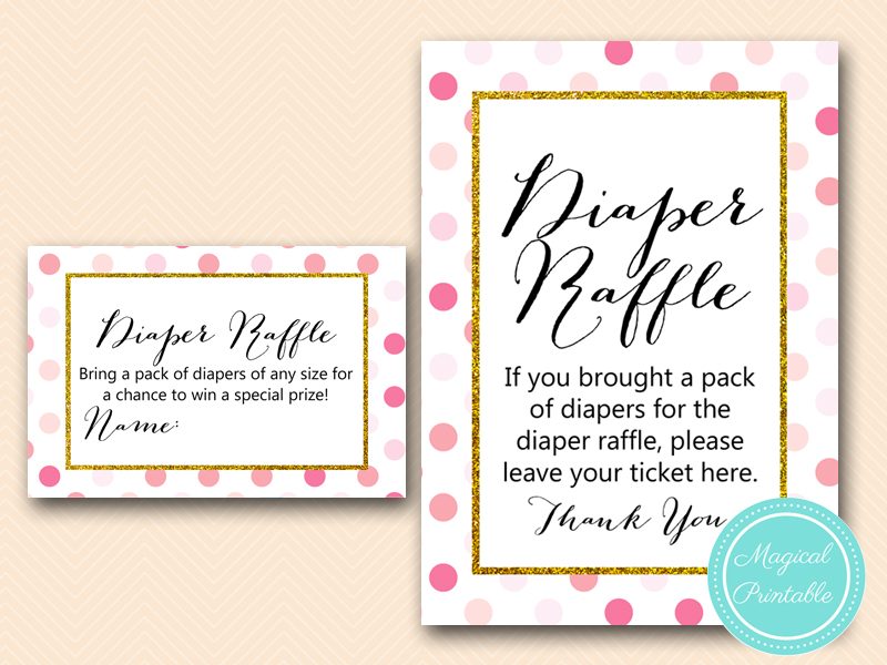 Princess, Gold, Pink Dots Baby Shower Game Printable - Magical Printable