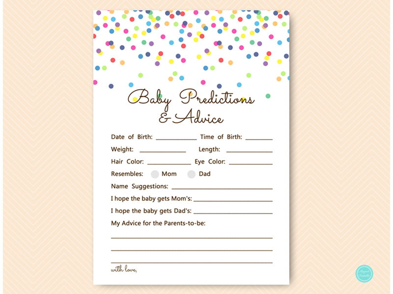 Baby Sprinkle Games, Confetti Baby Shower Games - Magical Printable