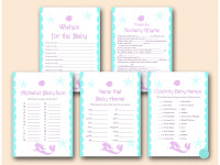 Mermaid Baby Shower Games - Magical Printable