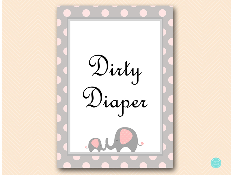 Pink Elephant Baby Shower Game Printable - Magical Printable