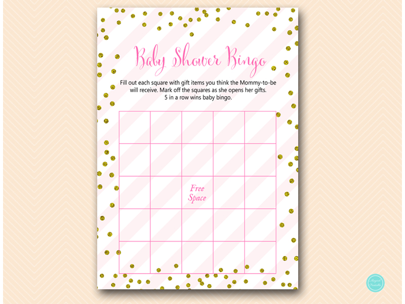 FREE Pink and Gold Baby Shower Games Package - Magical Printable