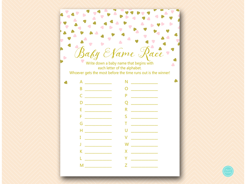 Pink and Gold Baby Shower Game Package - Magical Printable