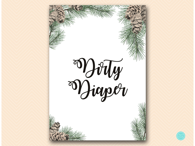 Pinecone Winter Baby Shower Game Package - Magical Printable