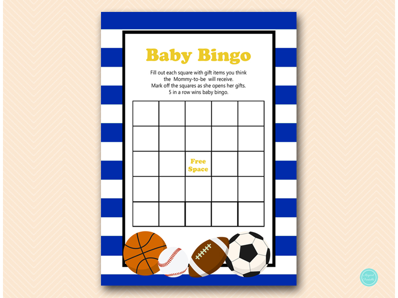 Blue All Stars Baby Shower Games - Magical Printable
