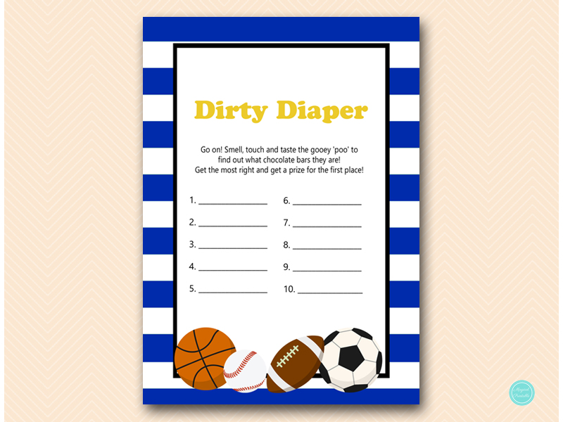 Blue All Stars Baby Shower Games - Magical Printable