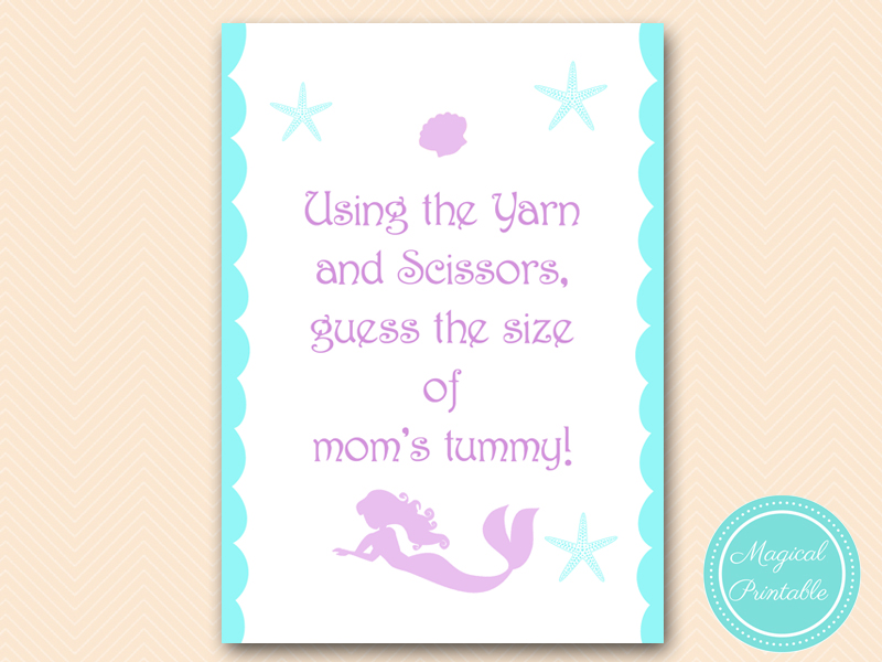 Mermaid Baby Shower Games - Magical Printable