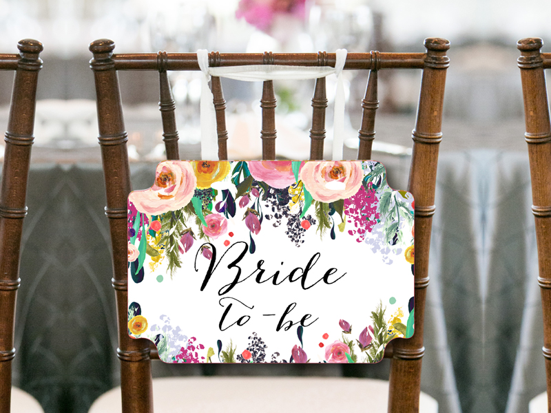 Garden Bride to be Chair Banner - Magical Printable