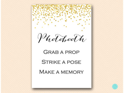 Gold Confetti Sign & Decor Printable - Magical Printable