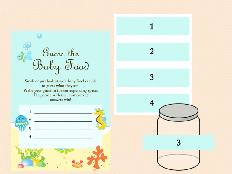 Under the Sea Baby Food Guessing Game - Magical Printable