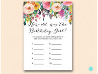 Floral How well do you know the birthday girl - Magical Printable