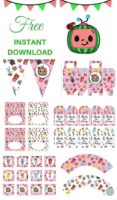 Free Pink Cocomelon Party Printable Download
