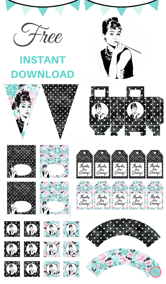 FREE Breakfast at Tiffany's Party Printable - Magical Printable