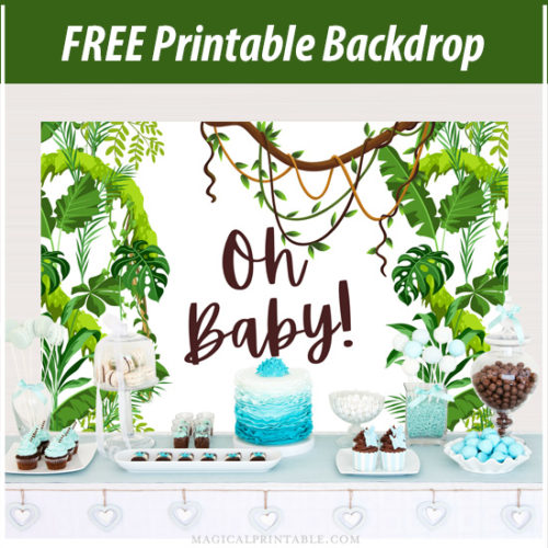 FREE Large Jungle Safari Printable Backdrop - Magical Printable